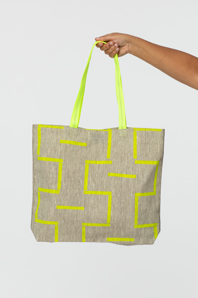 Knitter's Tote, Fluorescent Orange Meso Print – Blue Skies Workroom